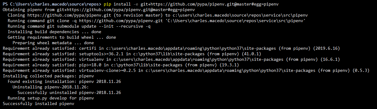 Troubleshoot Python Pipenv Permissionerror Winerror 5 Access Is Denied Em Packages Do